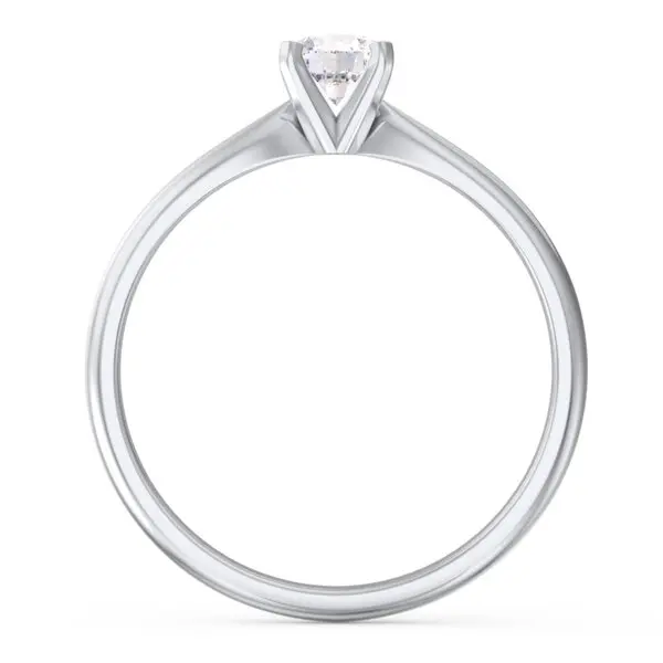 Jewlr 1/3 Ct. Round Gemstone Engaget Ring With Tapered Band