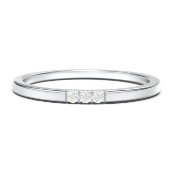 Jewlr Minimalist Band With Micro-pavé Stones