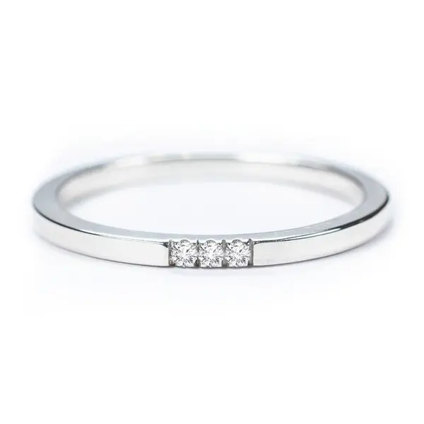 Jewlr Minimalist Band With Micro-pavé Stones
