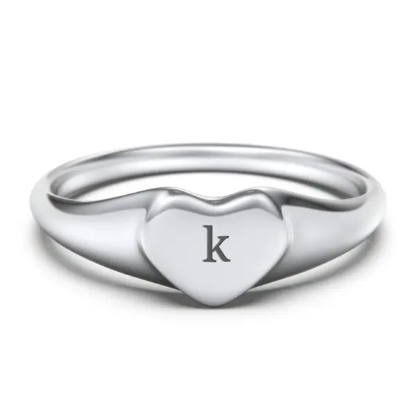 Jewlr Engravable Heart Signet Ring