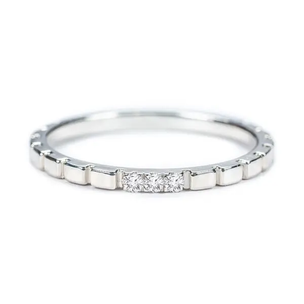 Jewlr Geometric Cube Stackable Ring With Accents