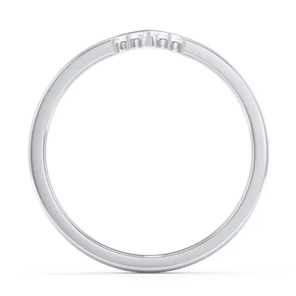 Jewlr V-shaped Stackable Ring With Accents