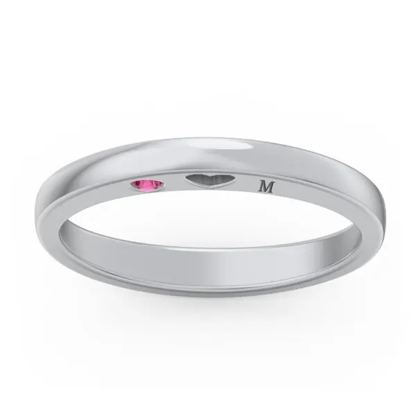 Jewlr Peekaboo Birthstone Ring With Heart Cut Out