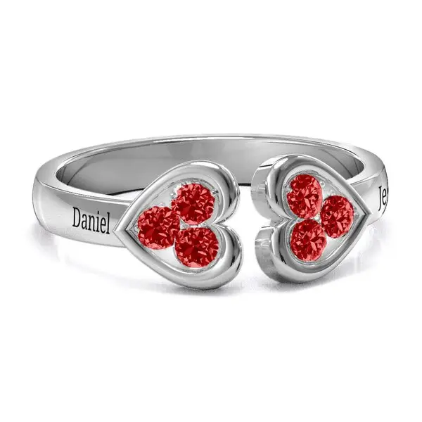 Jewlr Heart To Heart Wraparound Ring