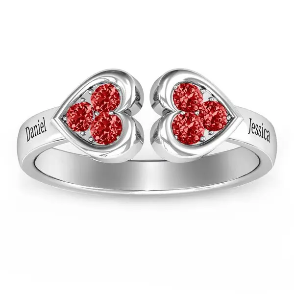 Jewlr Heart To Heart Wraparound Ring