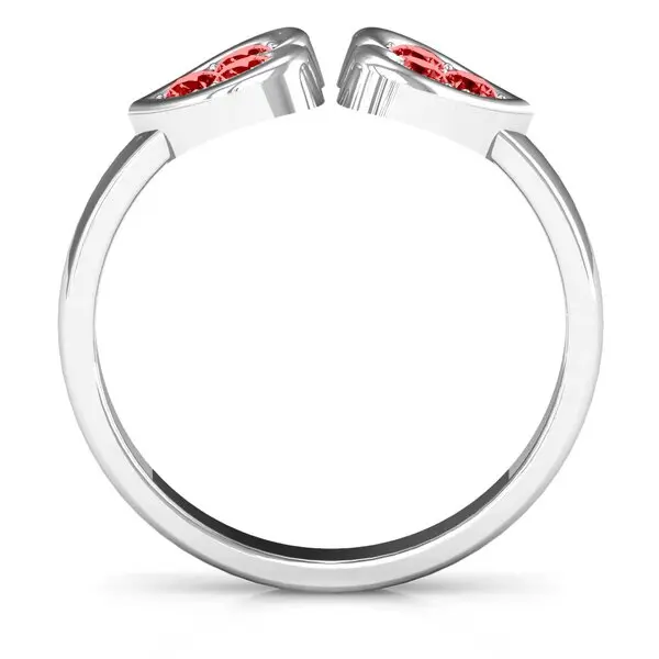 Jewlr Heart To Heart Wraparound Ring