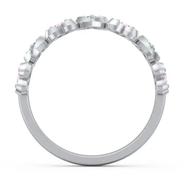 Jewlr Multi-heart Ring With Birthstones