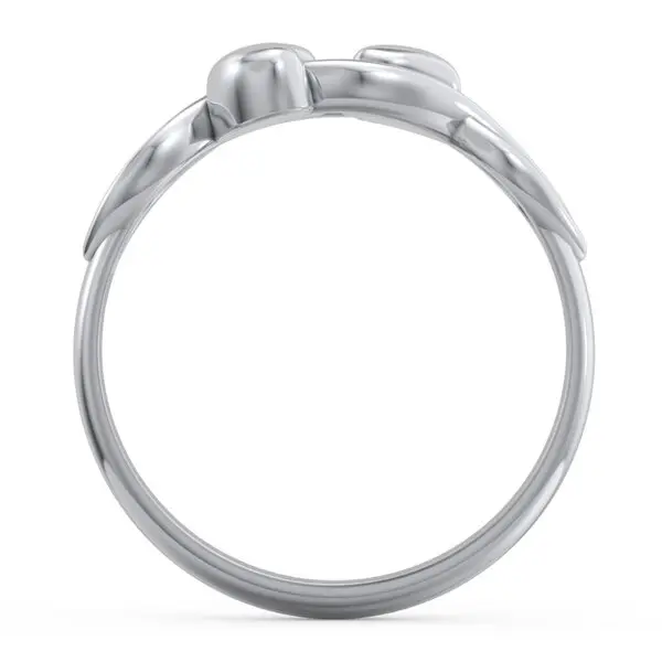 Jewlr Engravable Initial Heart And Infinity Ring
