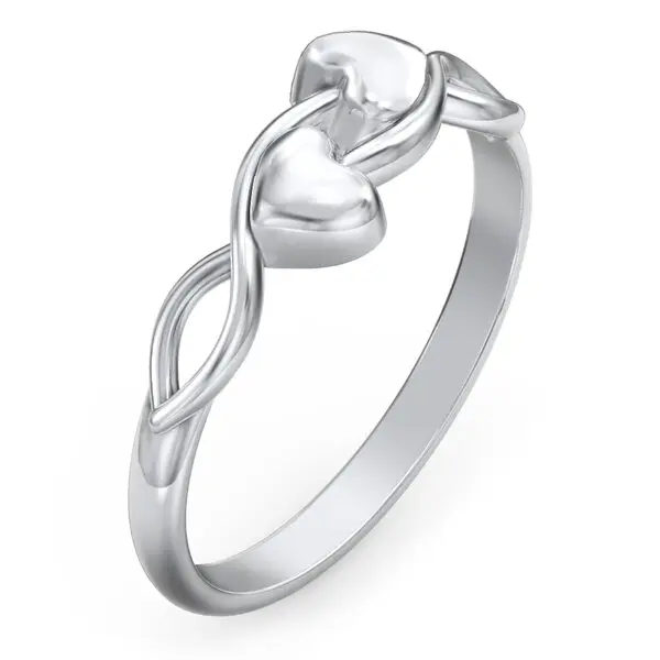 Jewlr Engravable Initial Heart And Infinity Ring