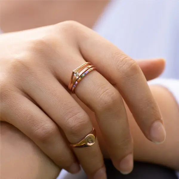 Jewlr Engravable Round Signet Ring