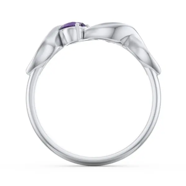 Jewlr Heavenly Hearts Ring With Heart Birthstones