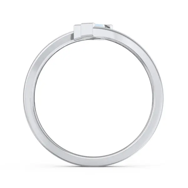 Jewlr Engravable Slanted Baguette Ring