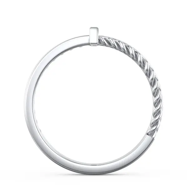 Jewlr Twisted Cross Ring With Double Band