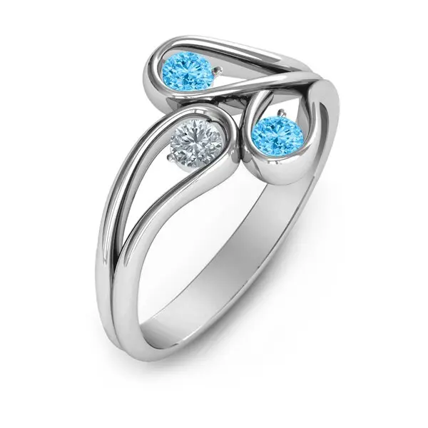 Jewlr Eternal Elegance Three-stone Ring