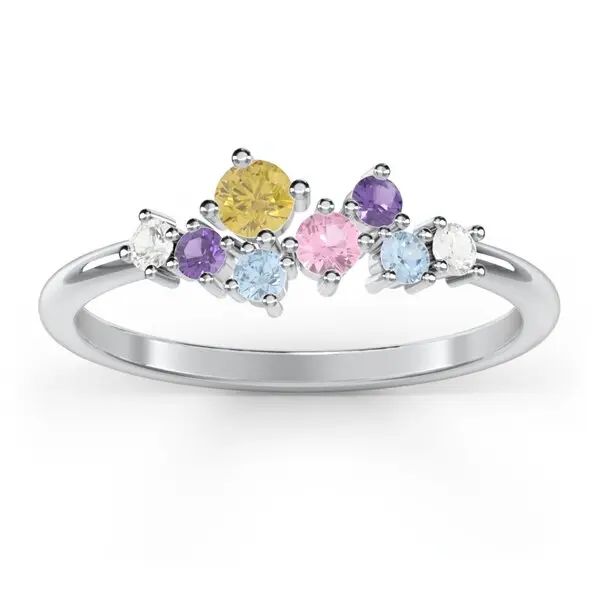 Jewlr 8-stone Cluster Ring