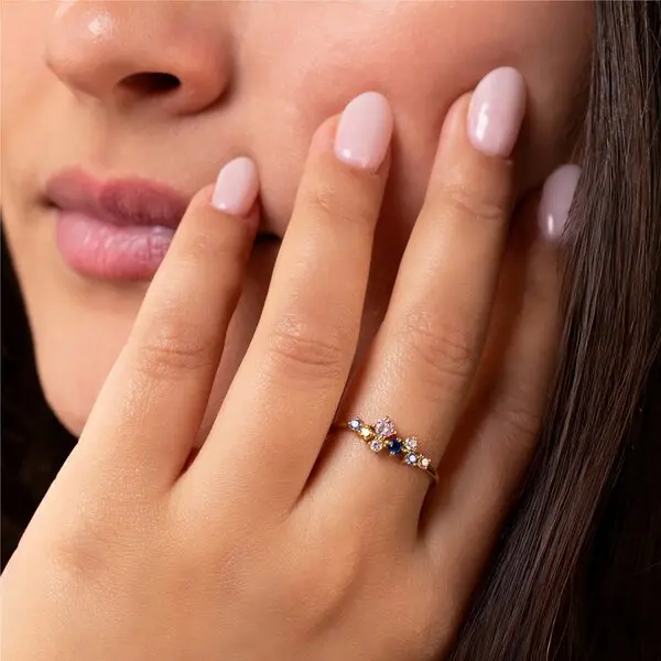 Jewlr 8-stone Cluster Ring