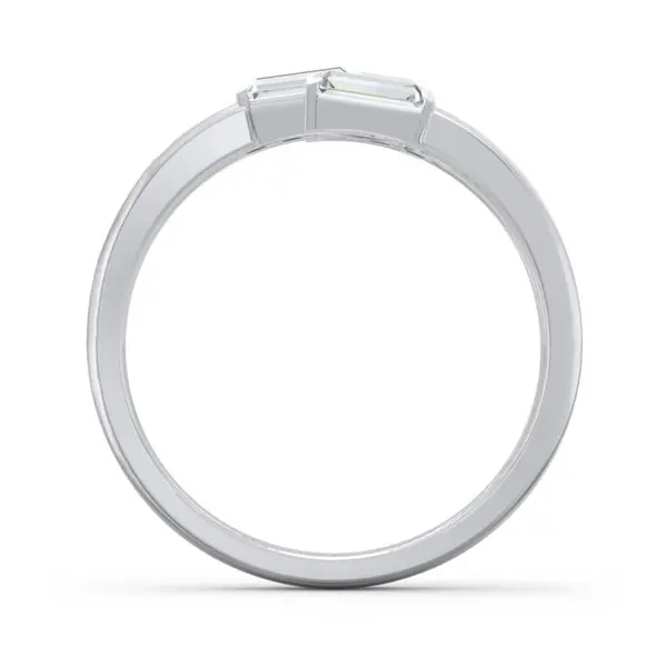 Jewlr Engravable 5 Baguette Gemstone Ring With Accents