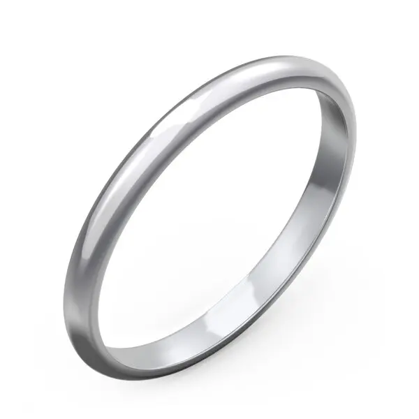 Jewlr Classic Half Round Wedding Band 2mm Width