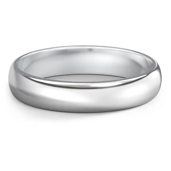 Jewlr Classic Half Round Wedding Band 4mm Width