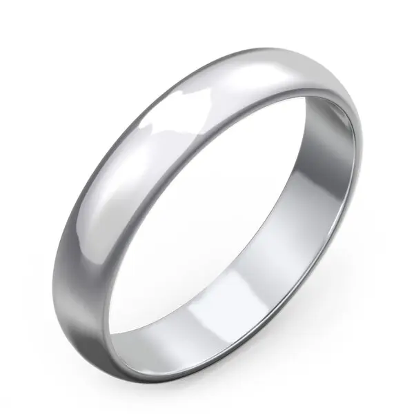 Jewlr Classic Half Round Wedding Band 4mm Width