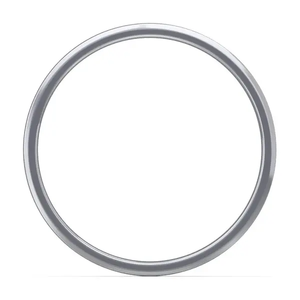 Jewlr Beveled Edge Wedding Band With V Groove- 4mm Width