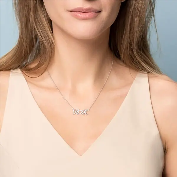 Jewlr Initials And Heart Pendant