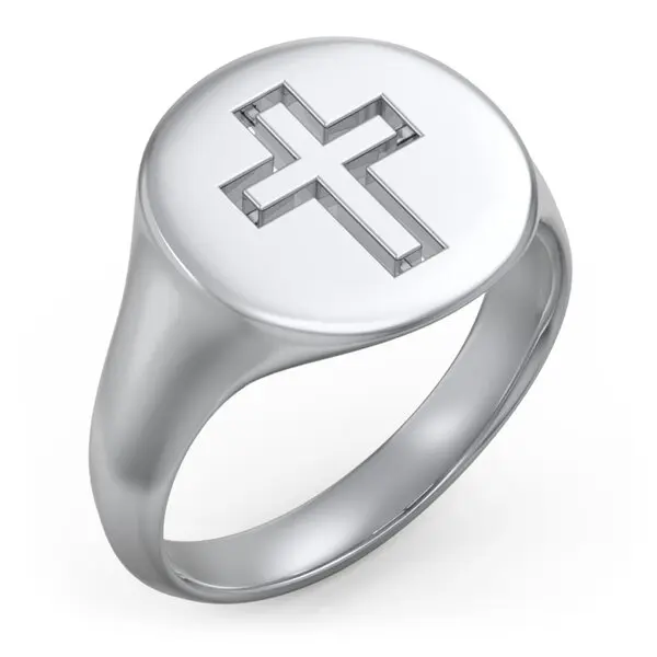 Jewlr Cross Signet Ring