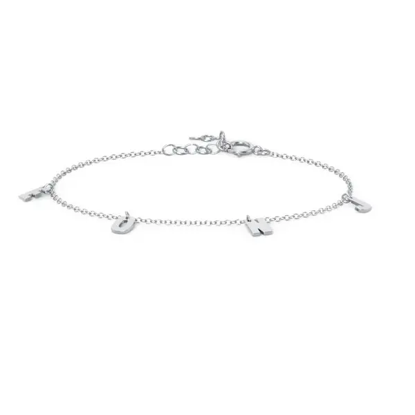 Jewlr Initial Bracelet With 4 Letters Modern