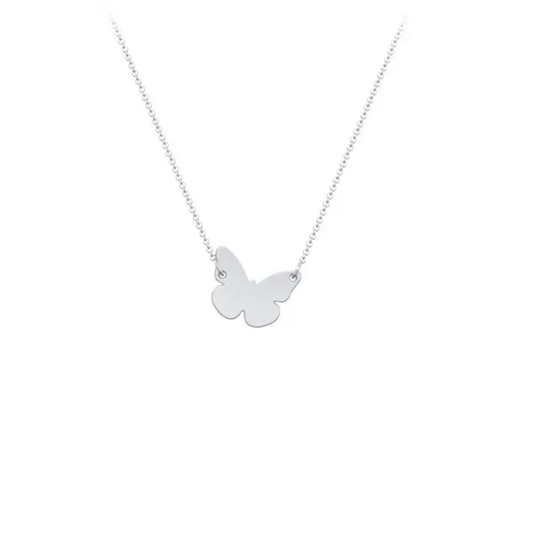 Jewlr Engravable Butterfly Charm Necklace