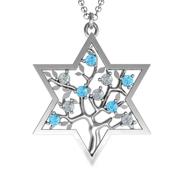 Jewlr Tree Of Life In Star Of David Pendant