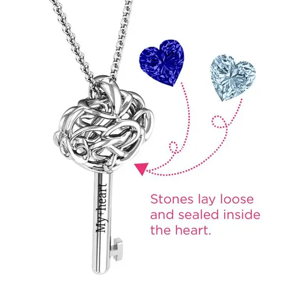 Jewlr Infinitely In Love Caged Key Pendant
