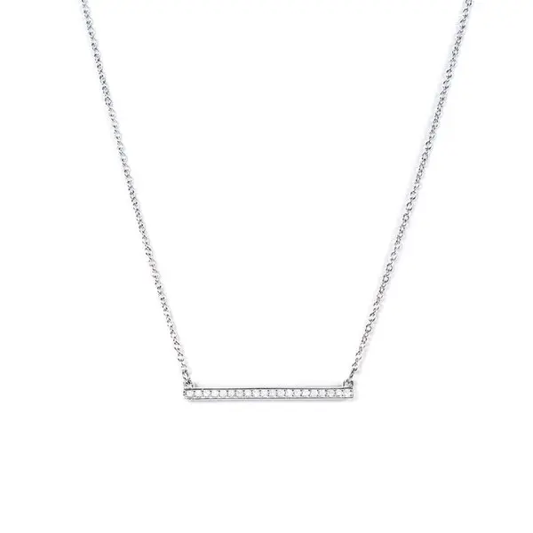 Jewlr Horizontal Bar Necklace With Gemstones