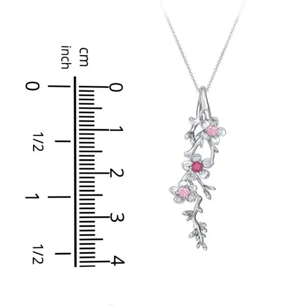 Jewlr Cherry Blossoms In Bloom Branch Pendant