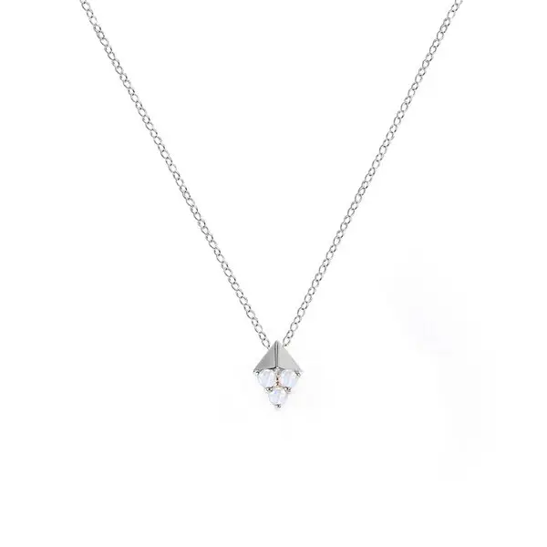 Jewlr Diamond Shape Pendant With Gemstones