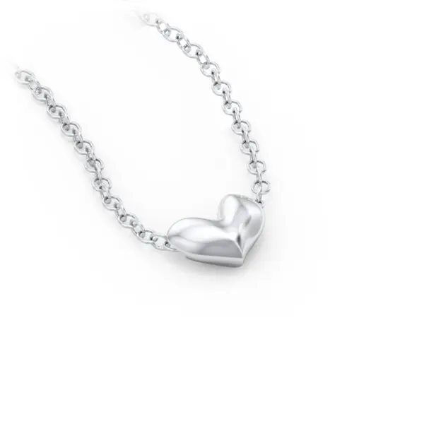 Jewlr Puffed Heart Pendant