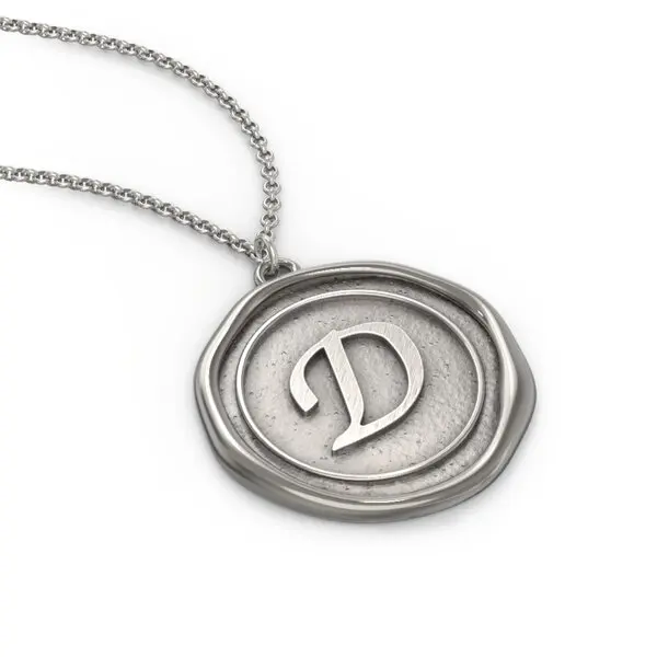Jewlr Initial Medallion Necklace D