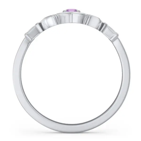 Jewlr Round Stone Claddagh Couples Ring