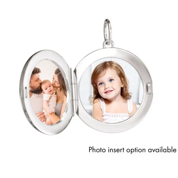Jewlr Engravable Round Photo Locket Charm