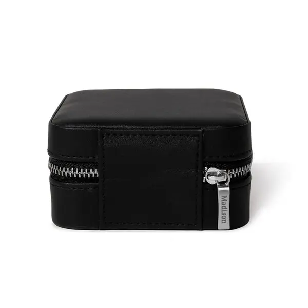 Jewlr Personalized Square Travel Jewelry Case In Black