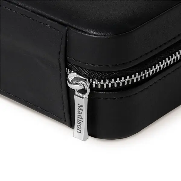 Jewlr Personalized Square Travel Jewelry Case In Black