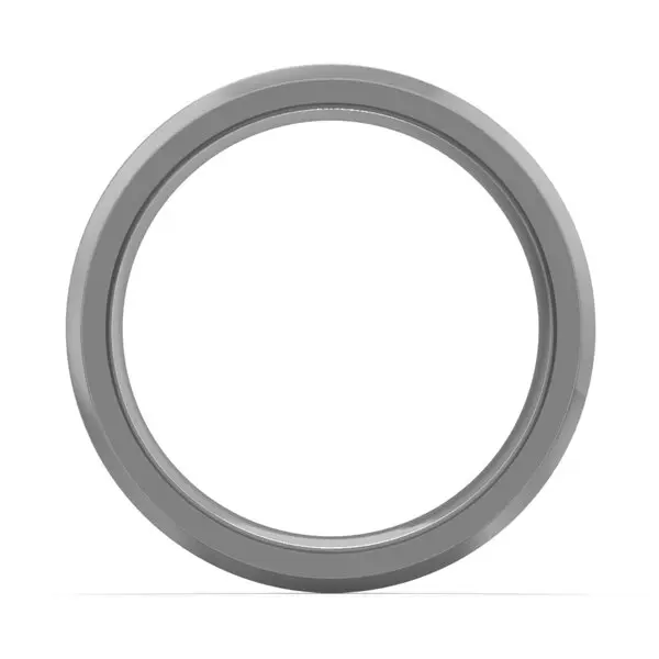 Jewlr Ring With Blue Groove And Beveled Edge