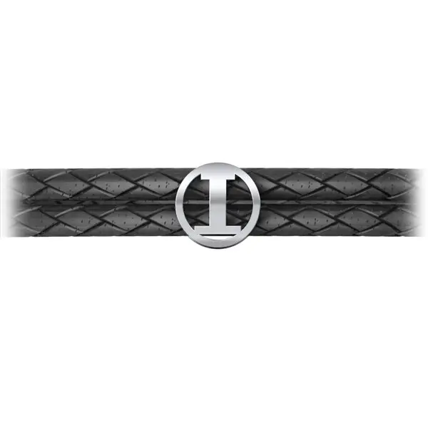 Jewlr Leather Round "i" Initial Bracelet