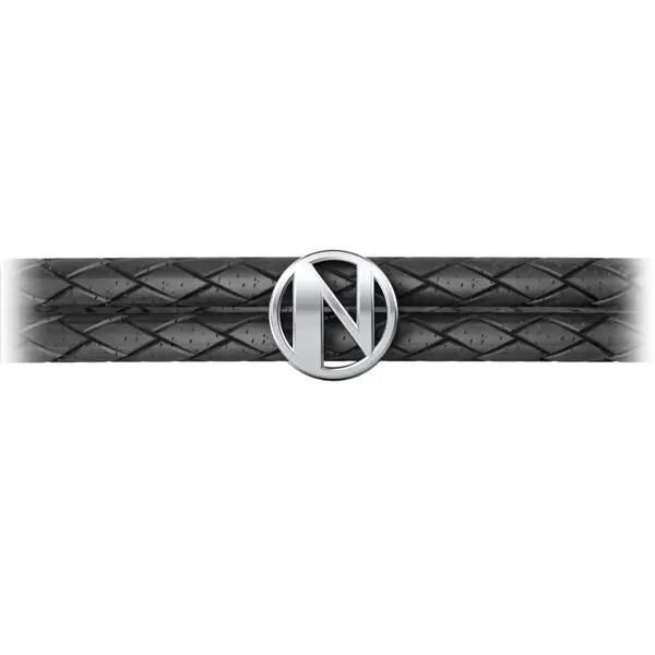 Jewlr Leather Round "n" Initial Bracelet