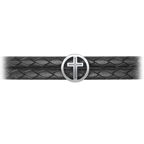 Jewlr Leather Cross Bracelet