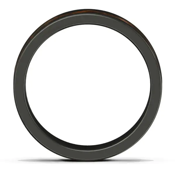 Jewlr Black Ring With Wood Inlay