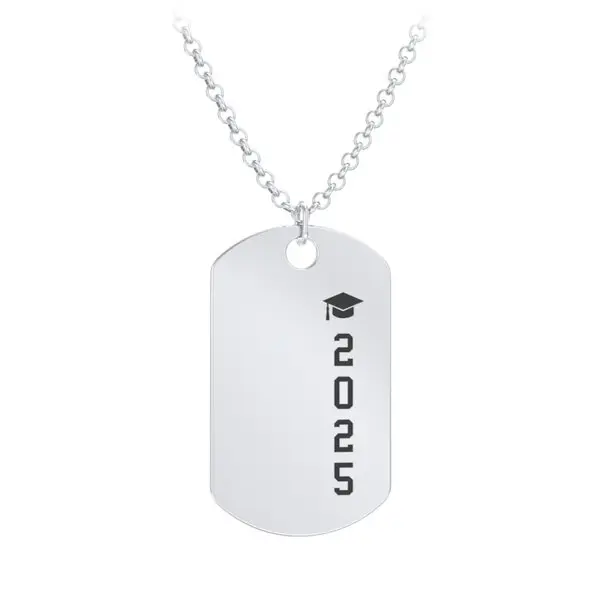 Jewlr 2025 Graduation Dog Tag Necklace