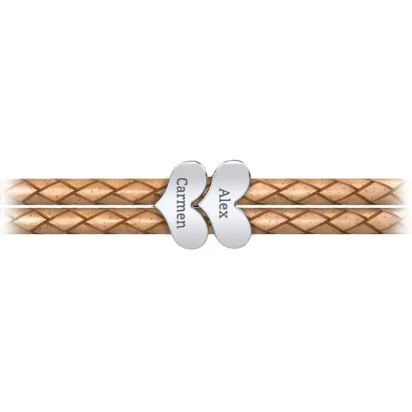 Jewlr Engravable Heart Leather Bracelet 2