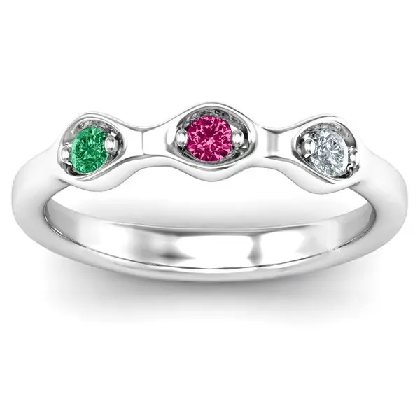 Jewlr 1-4 Infinite Wave Multi Stone Ring