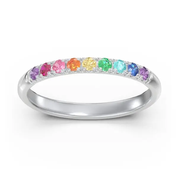 Jewlr Rainbow Stackable Ring 2mm