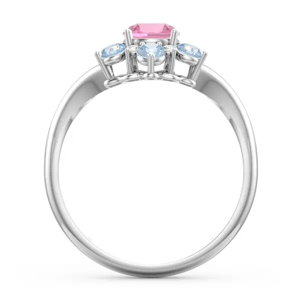 Jewlr Aurora Round Cluster Ring With Birthstones